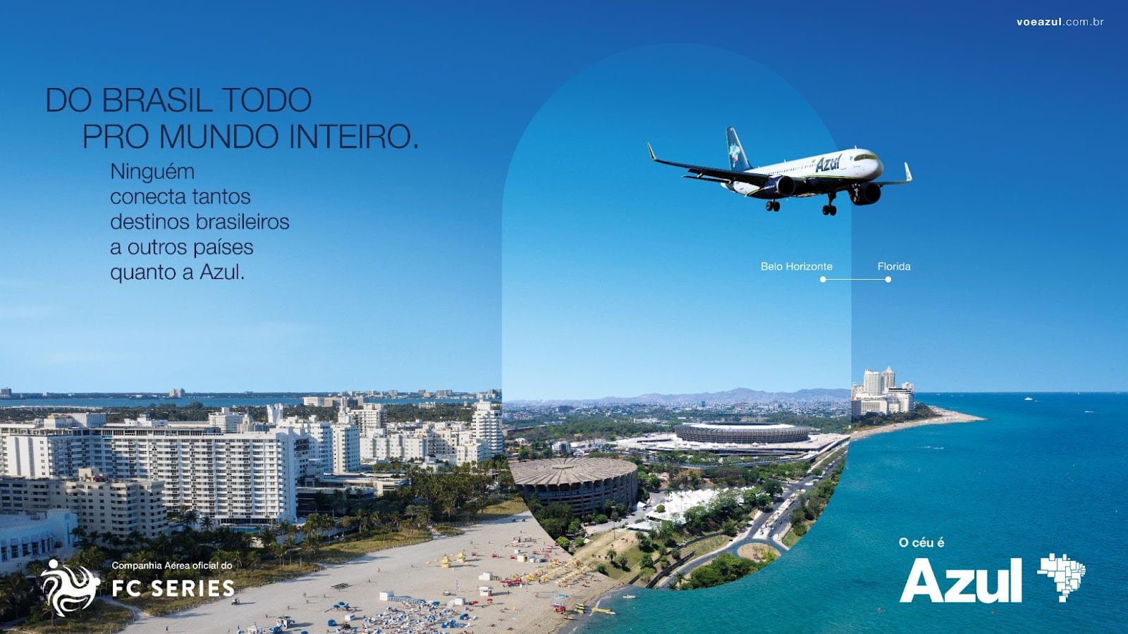Azul é a companhia aérea oficial do FC Series 2025