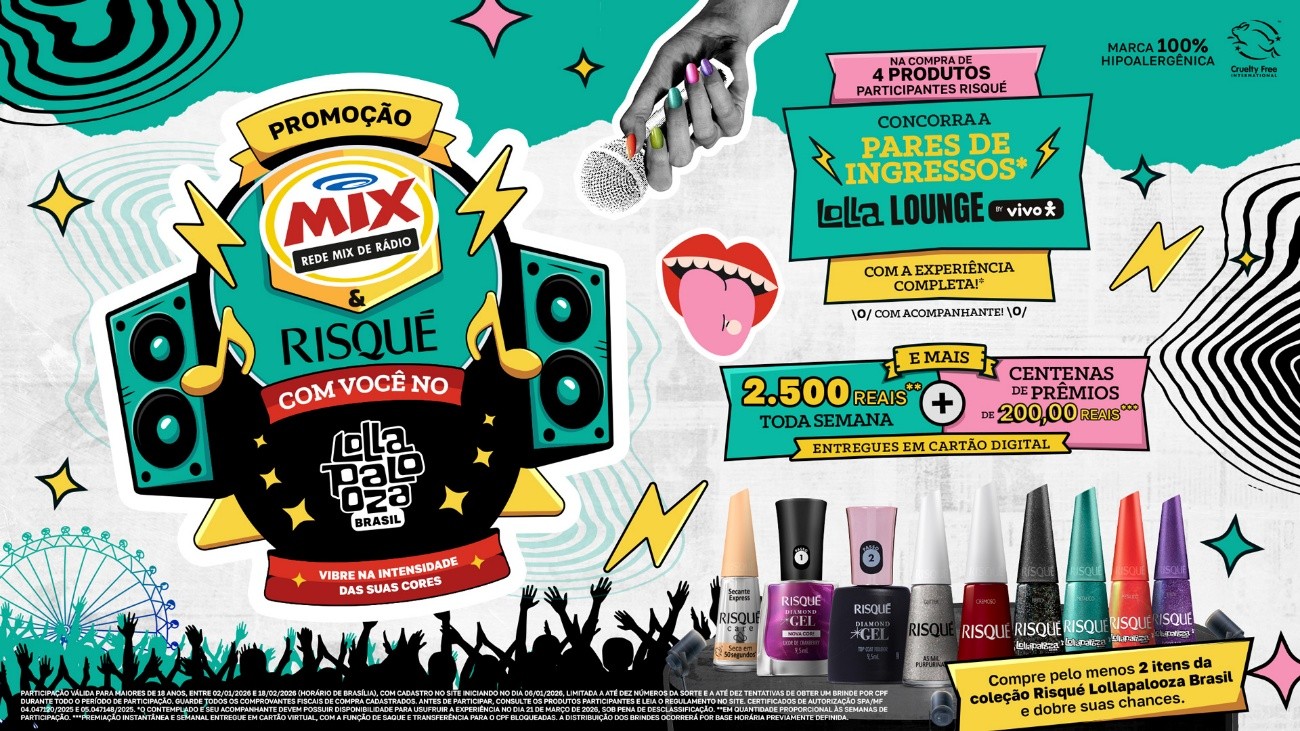 Risqué estreia no Lollapalooza Brasil 2026 com promoção